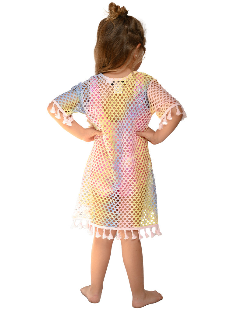 Girl's fishnet mesh dress with a racer back detail – INGEAR